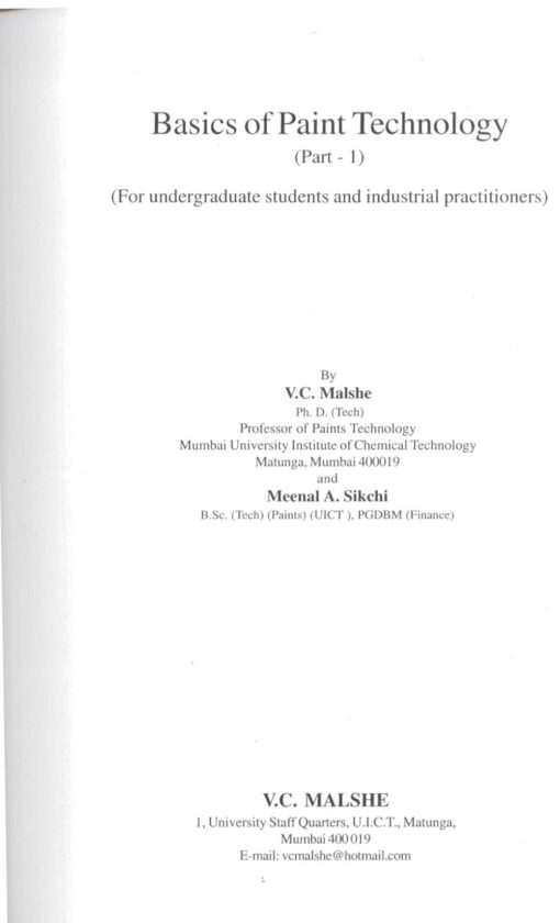 Basics of Paint Technology Part I - Colour Publications